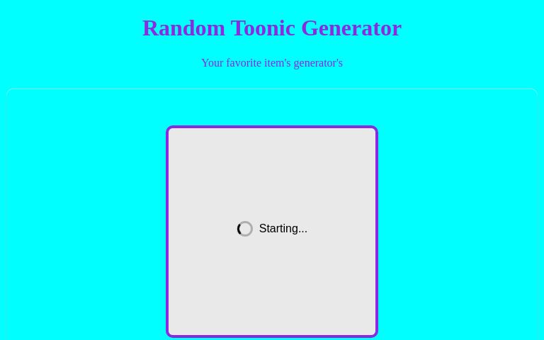 Random Toonic Generator