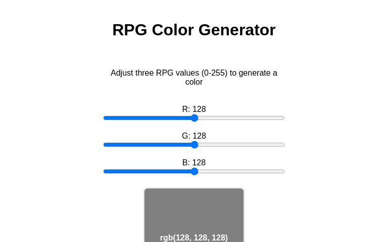 RPG Color Generator