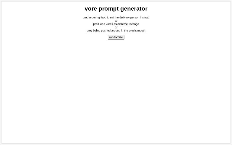 vore prompt generator