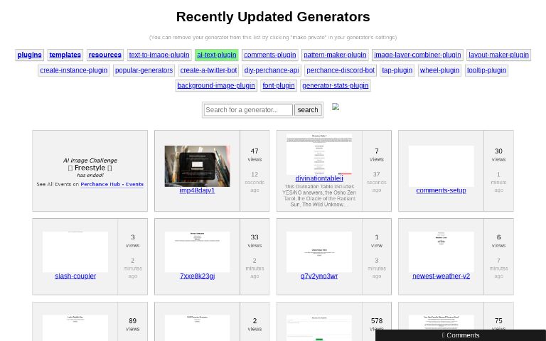 Recently Updated Generators