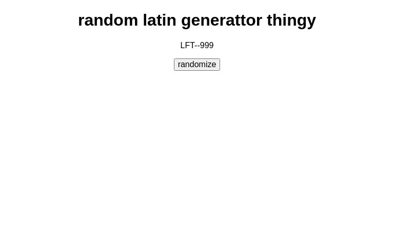 random latin generattor thingy