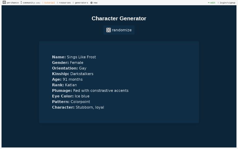 Character Generator