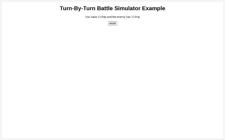 Turn-By-Turn Battle Simulator Example ― Perchance Generator