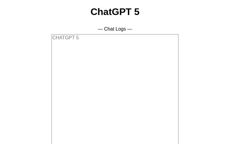 ChatGPT 5 ― Perchance Generator