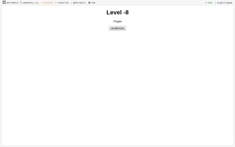 Level -8 ― Perchance Generator