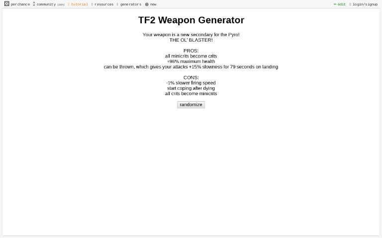 TF2 Weapon Generator