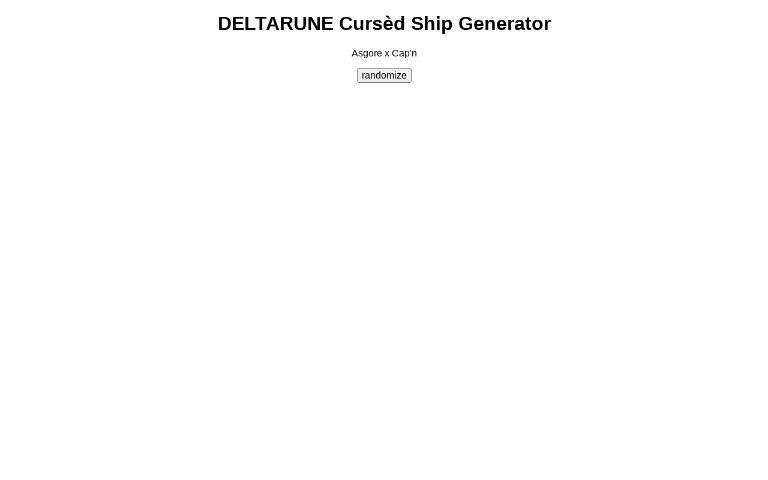DELTARUNE Cursèd Ship Generator