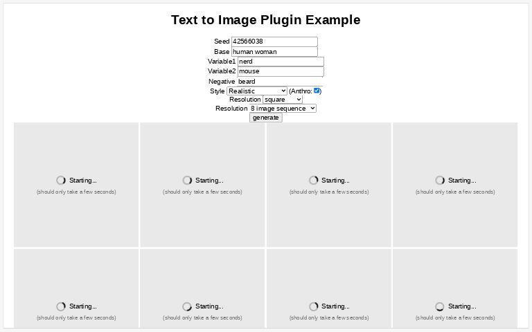 Text to Image Plugin Example