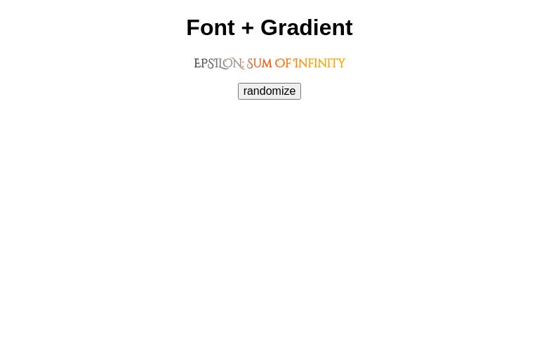 Font + Gradient ― Perchance Generator