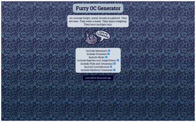 Furry OC Generator