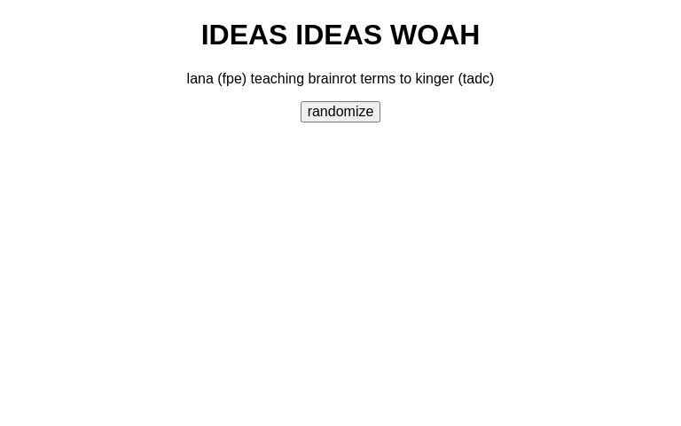 DRAWING IDEAS WOAH ― Perchance Generator