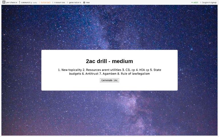 2ac drill - medium ― Perchance Generator