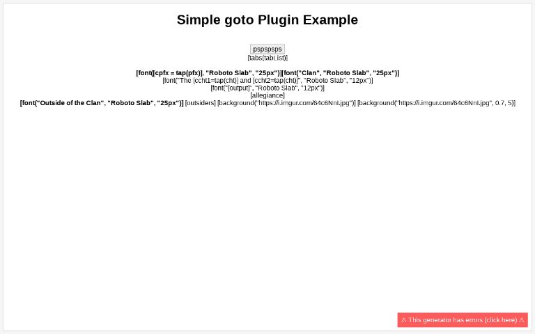 Simple goto Plugin Example