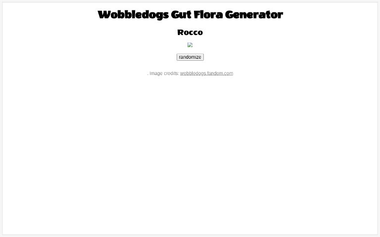 Wobbledogs Gut Flora Generator