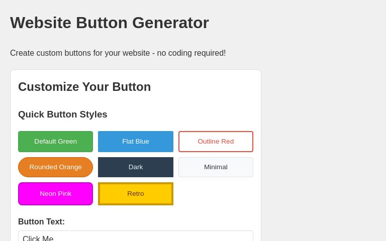 Website Button Generator
