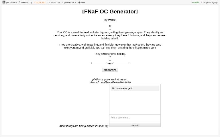 【FNaF OC Generator】