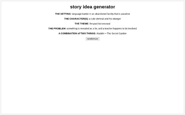 story idea generator