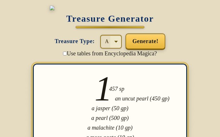 Treasure Generator