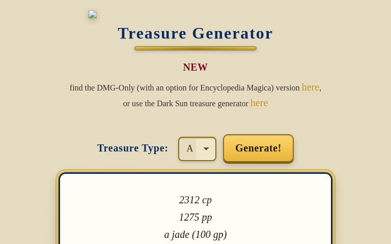 Treasure Generator