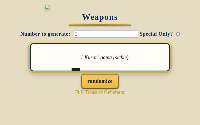 Weapons ― Perchance Generator