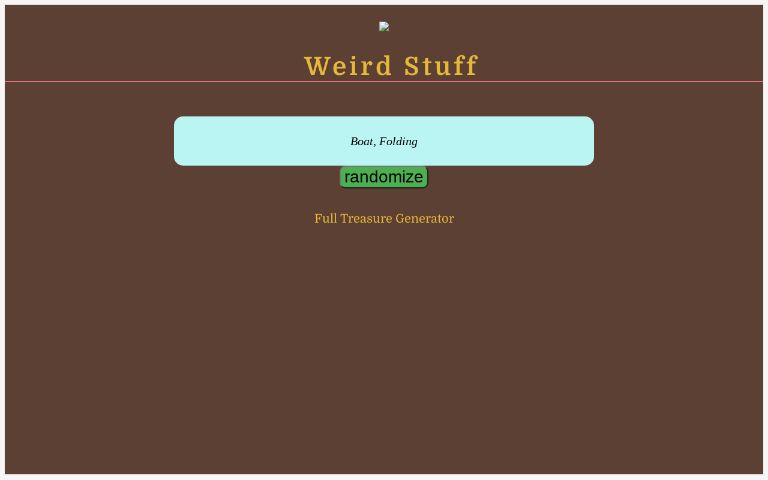 Weird Stuff ― Perchance Generator