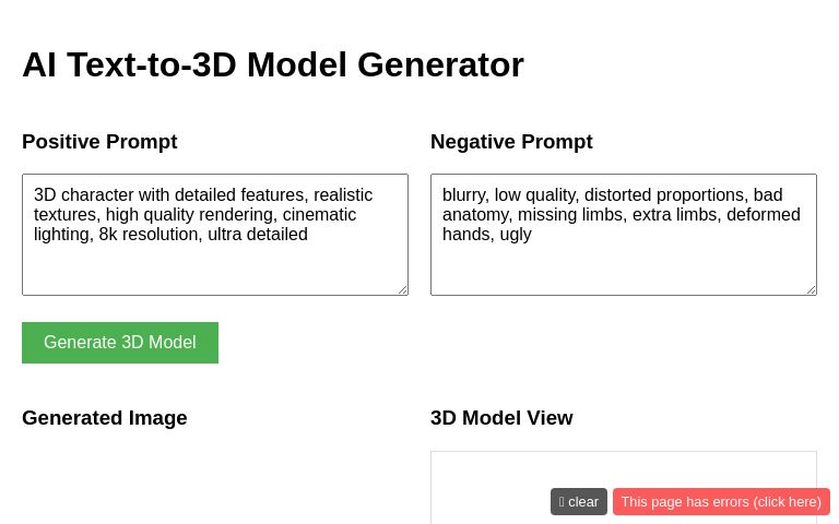 AI Text-to-3D Model Generator