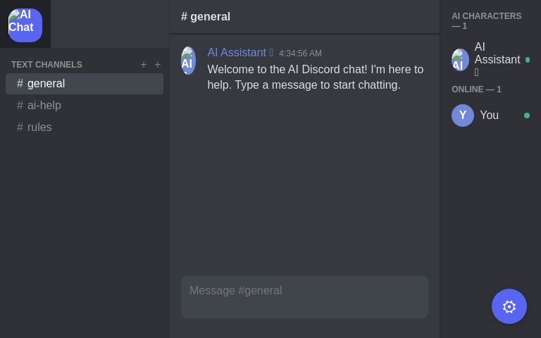 AI Bot Settings ― Perchance Generator