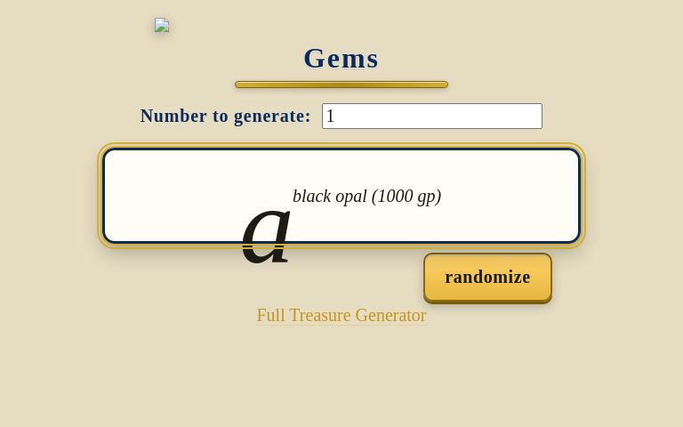 Gems ― Perchance Generator