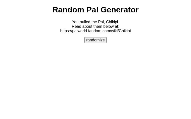 Random Pal Generator