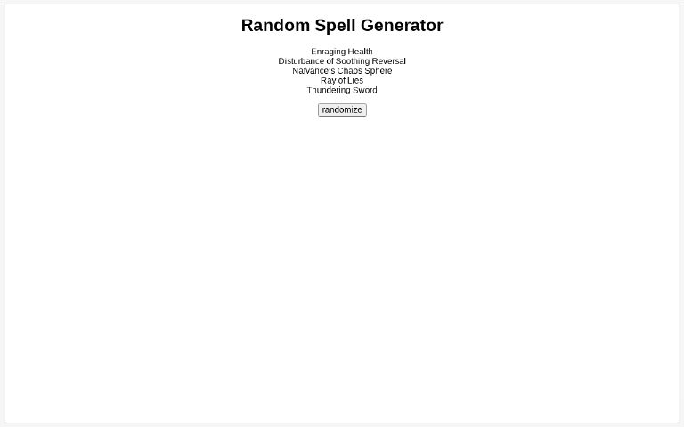 Random Spell Generator