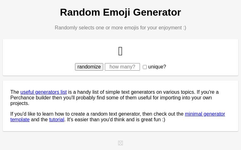 Random Emoji Generator