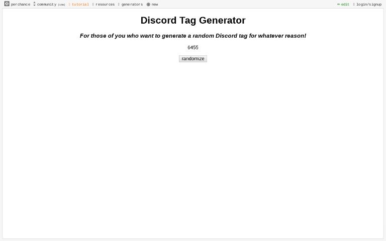 Discord Tag Generator