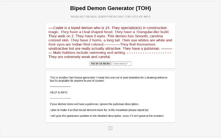 Biped Demon Generator (TOH)