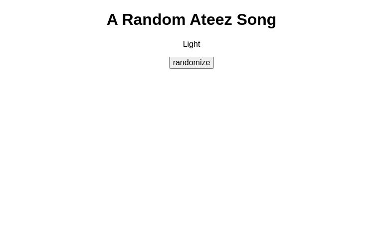 A Random Ateez Song ― Perchance Generator