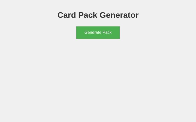 Card Pack Generator