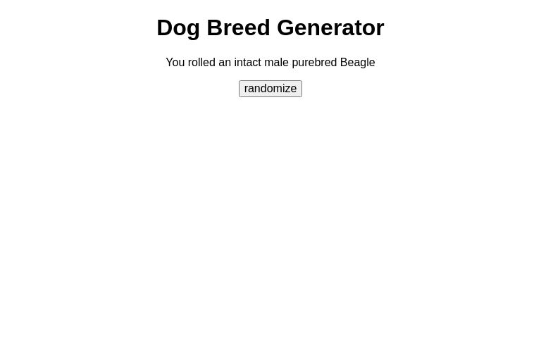 Dog Breed Generator
