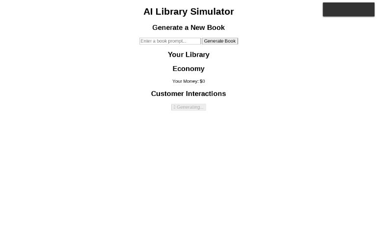 AI Library Simulator ― Perchance Generator