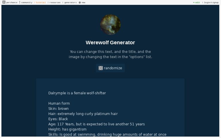 Werewolf Generator