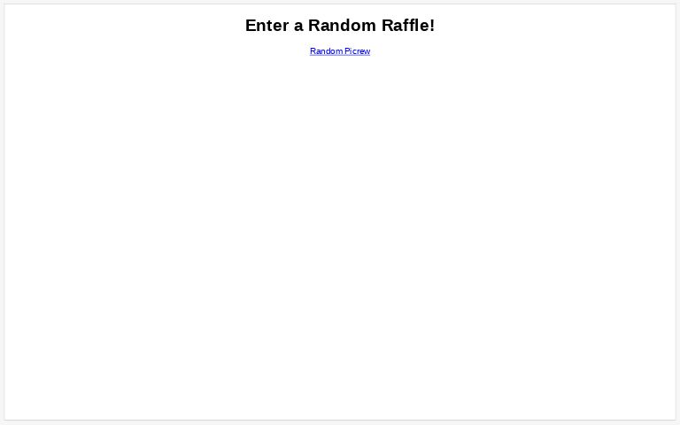 Enter a Random Raffle! ― Perchance Generator