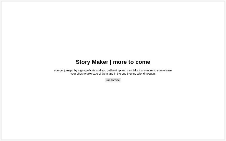 Story Maker | more to come ― Perchance Generator