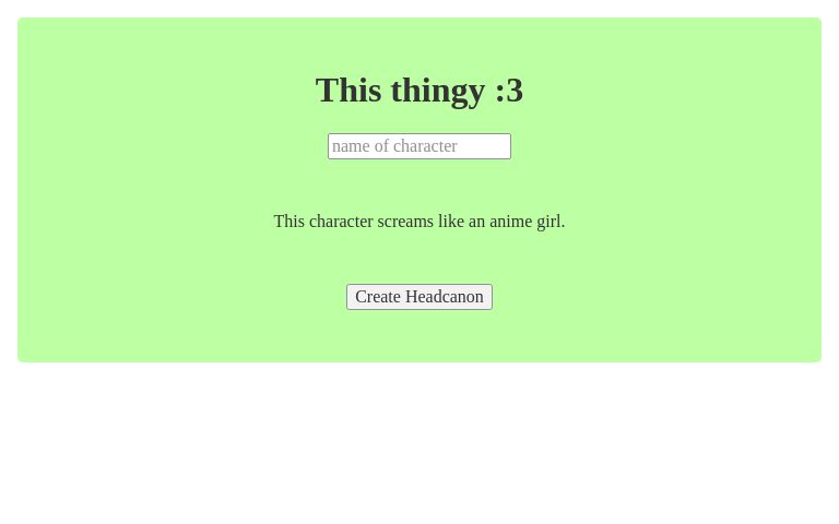 This thingy :3 ― Perchance Generator