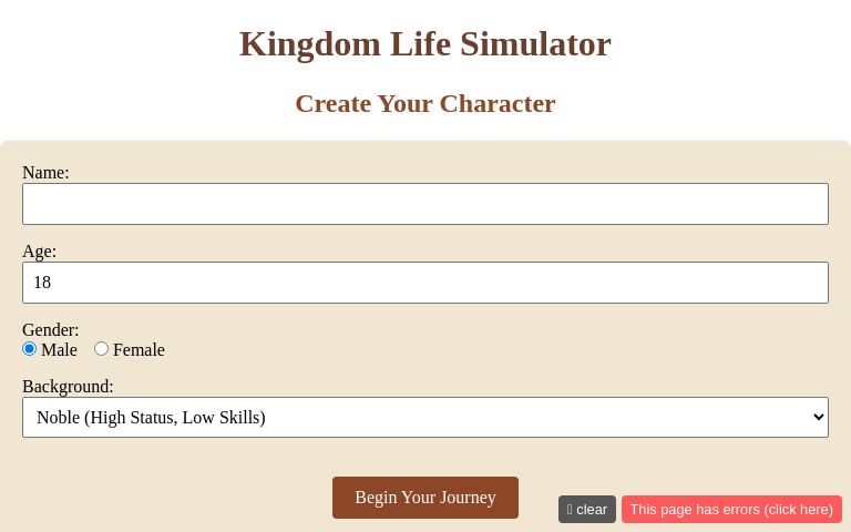 Kingdom Life Simulator ― Perchance Generator