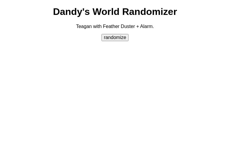 Dandy's World Randomizer ― Perchance Generator