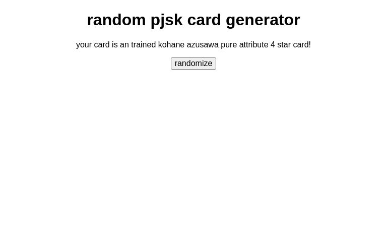 random pjsk card generator