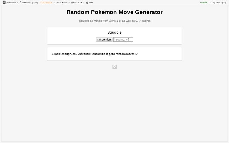 Random Pokemon Move Generator