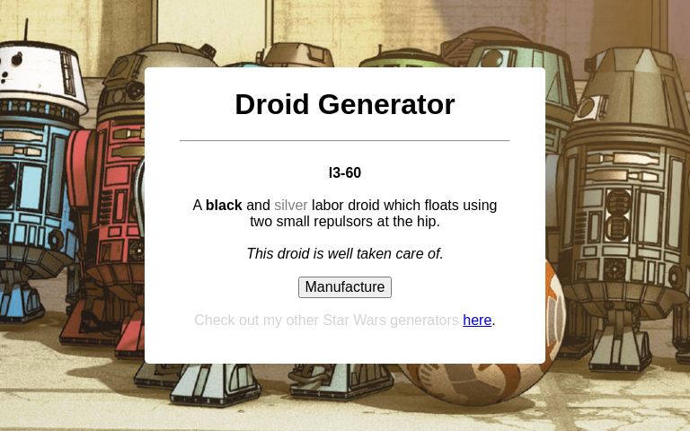 Droid Name Generator