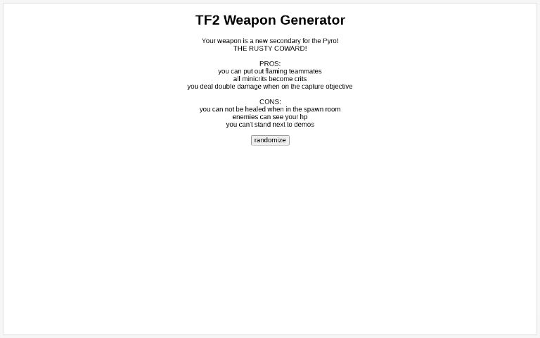 TF2 Weapon Generator
