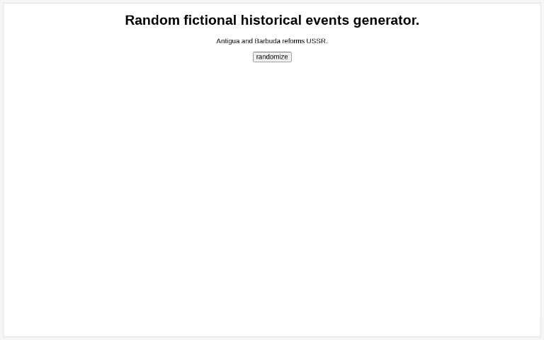 Random fictional historical events generator.