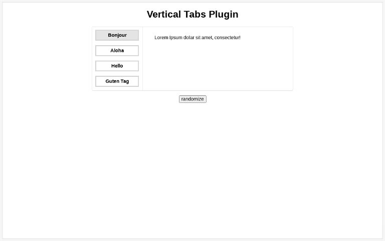 Vertical Tabs Plugin