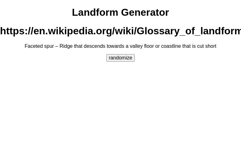 Landform Generator